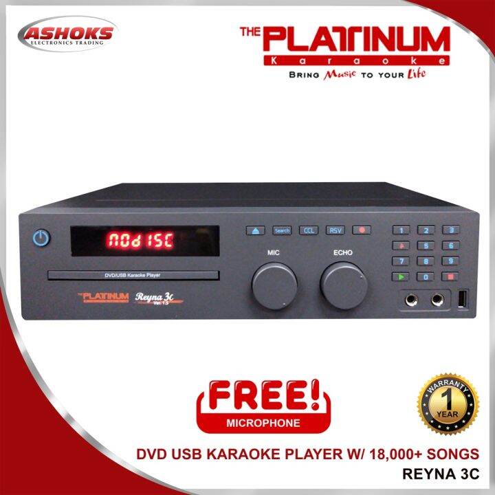Platinum Karaoke Reyna 3C Player Ver. 1.5 with free Wired Microphone Volume 95 CD | Lazada PH