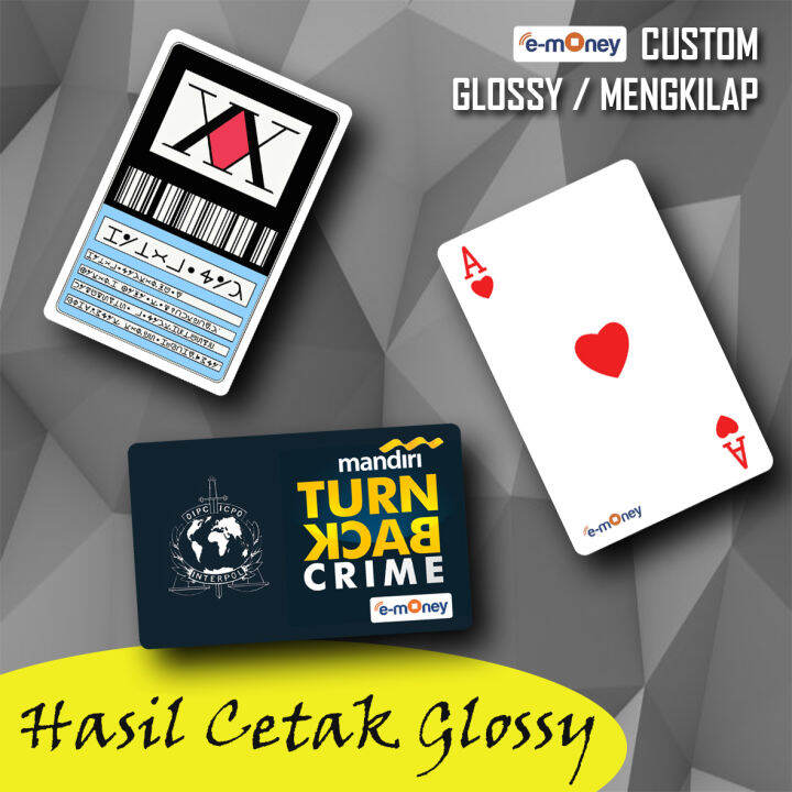 Emoney Custom Cetak 1 Sisi dan 2 Sisi GLOSSY bisa E-Money E-toll ...