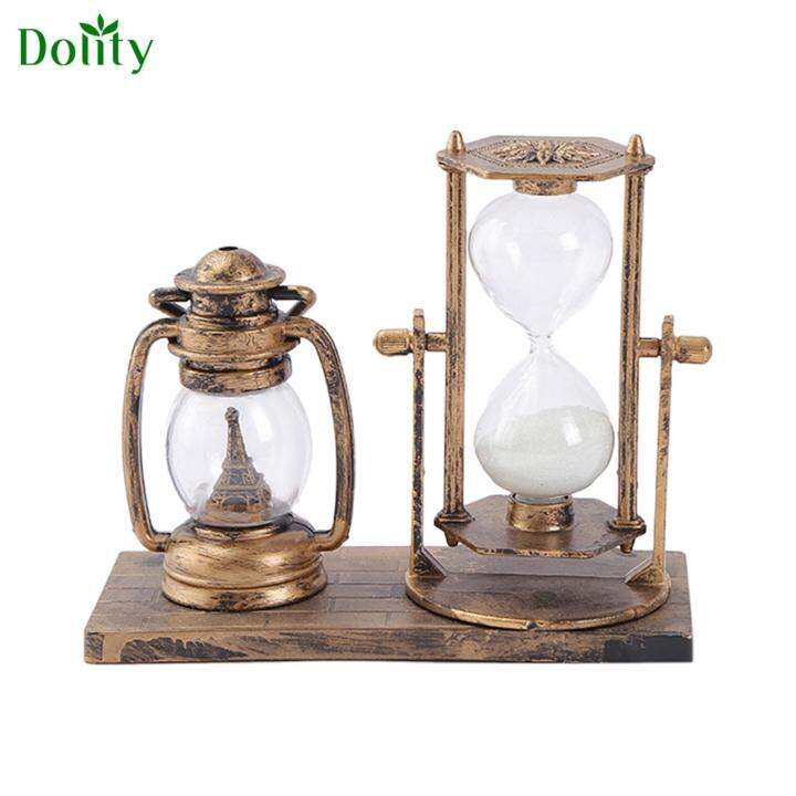 Dolity Lantern Hourglass Sand Timer Decor Table Centerpiece for Table ...