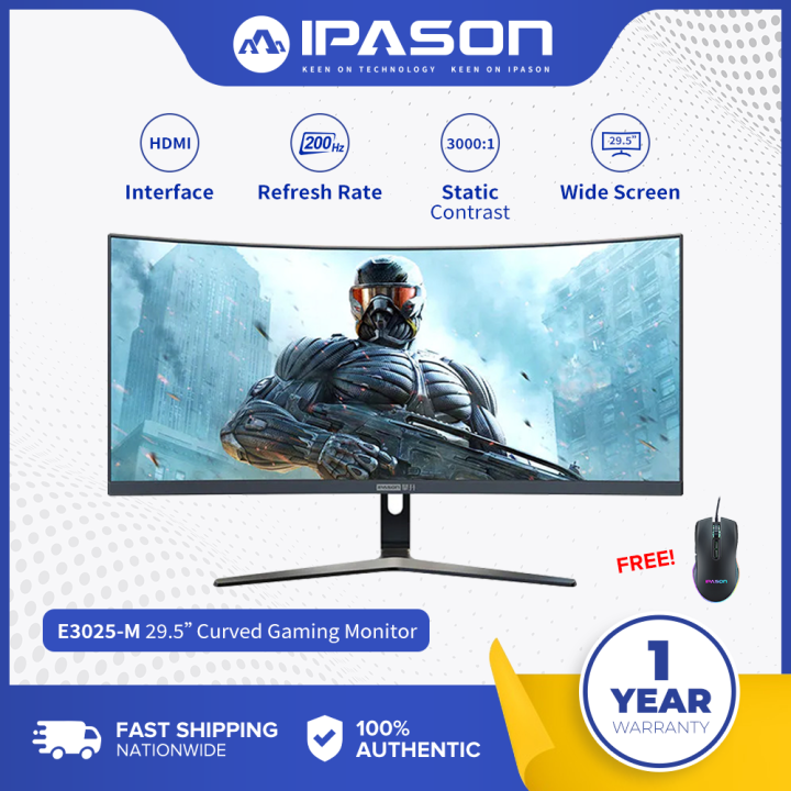 Ipason Monitor E3025W-M 29.5 inch VA Panel FHD 200HZ monitor 2560*1080 Resolution, 1ms Response ...