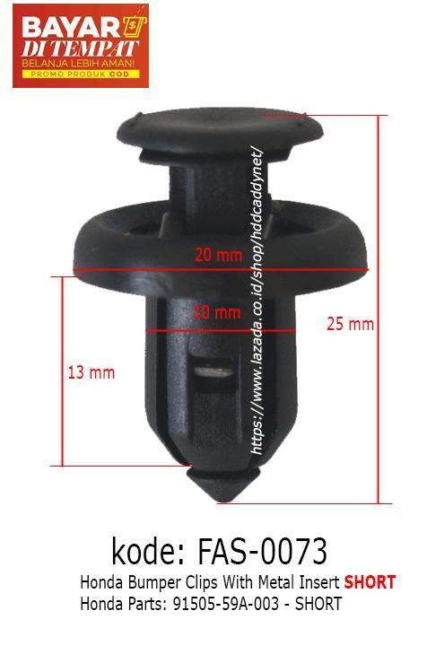 [KLIP JENIS PENDEK] 5 Buah Kancing Klip Bumper Honda/ Honda Bumper ...