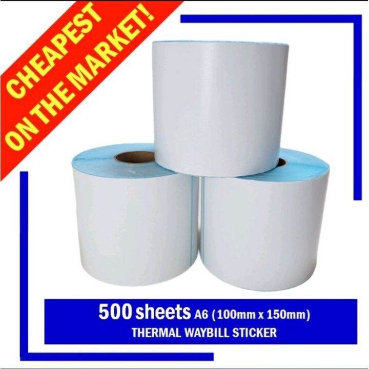 A6 Thermal Waybill Sticker 500pcs | Lazada PH