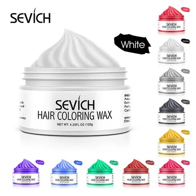 (พร้อมส่ง) SEVICH 120กรัมย้อมผมชั่วคราวแว็กซ์สีครีม10สีแว็กซ์สี ...