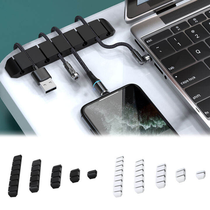 Desk Cable Clip Management Long-Lasting Desktop Cord Holder Adhesive ...