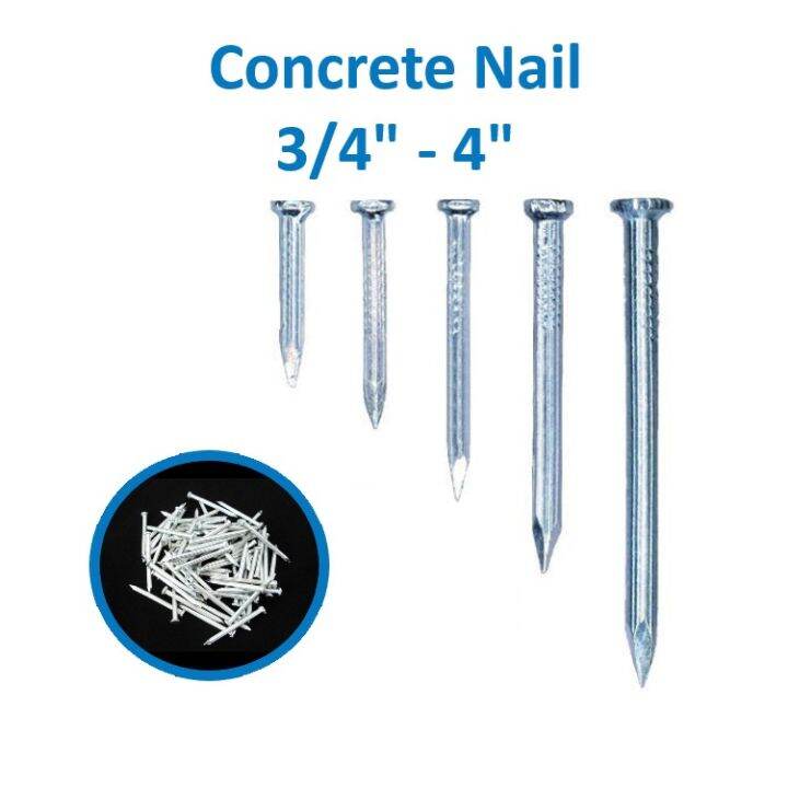 [3/4" - 4"] Concrete Nail / Wall Nail / Paku Simen / Paku Dinding ...