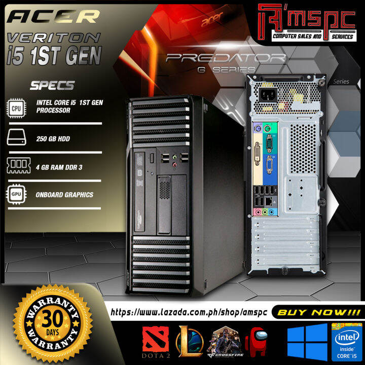 ACER VERITON i5 1ST GEN | INTEL CORE i5 1ST GEN PROCESSOR| 250 GB HD ...