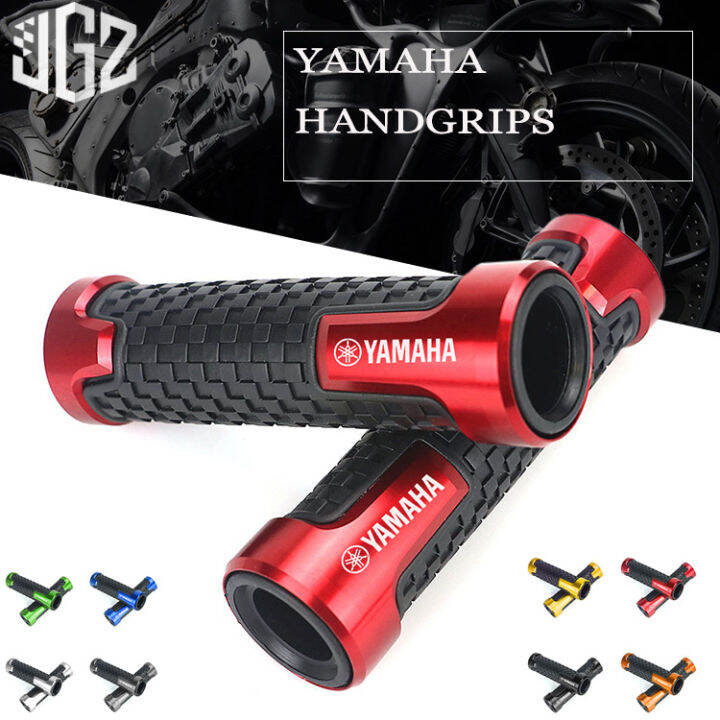For Yamaha Motorcycle CNC Aluminum Grip Rubber Gel Hand Grips Handlebar ...