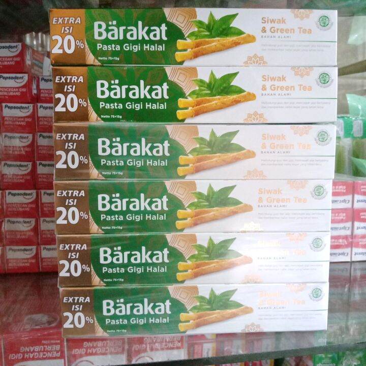 Barakat Pasta Gigi Halal, Siwak & Green Tea 75 gr Extra Isi 20 % ...