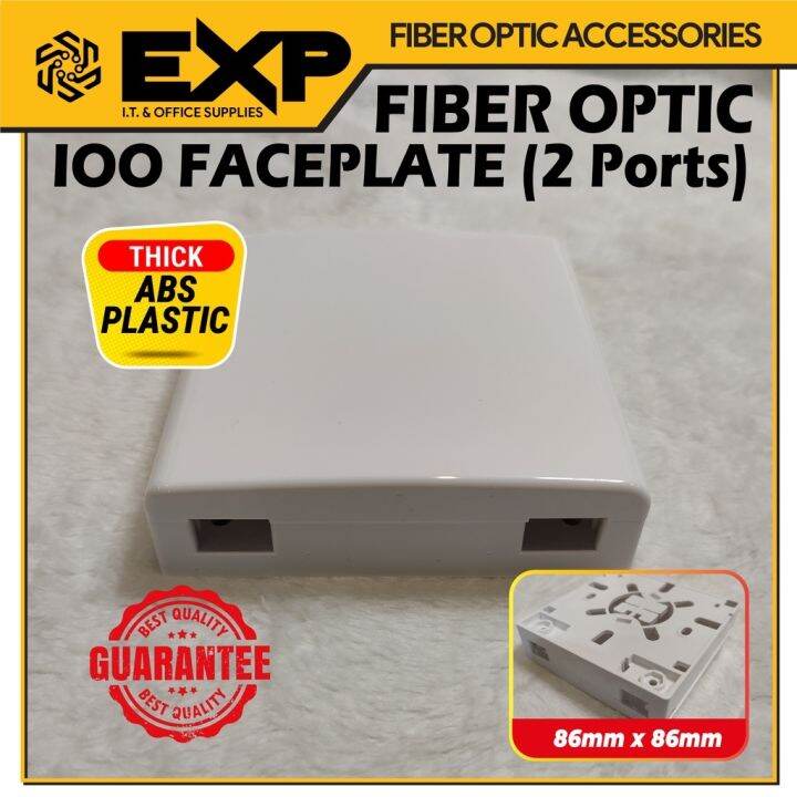Computers Network FIBER OPTIC IOO FACEPLATE - Indoor Box 86x86 | Lazada PH