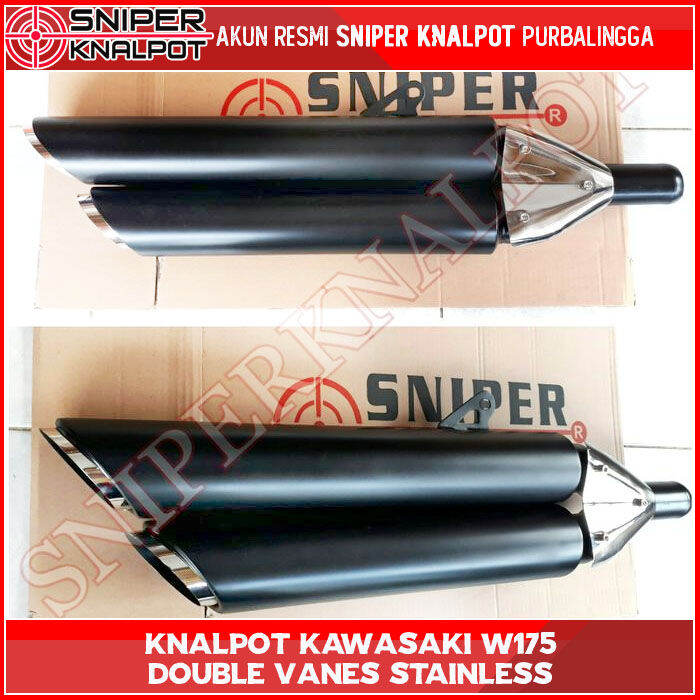 Knalpot Kawasaki W175 Double Vanes Stainless | Lazada Indonesia
