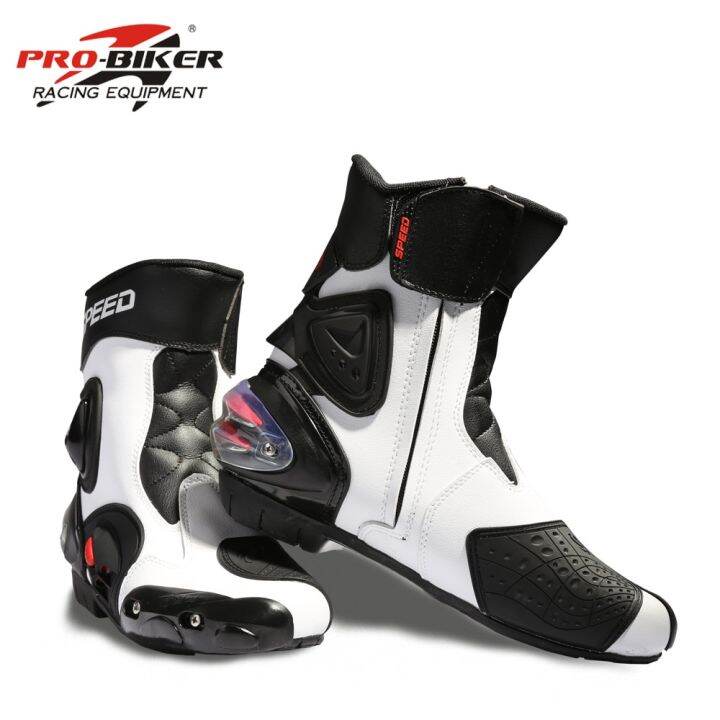 PRO-BIKER SPEED Ankle Joint Protective Gear Motorcycle Boots Moto Shoes ...