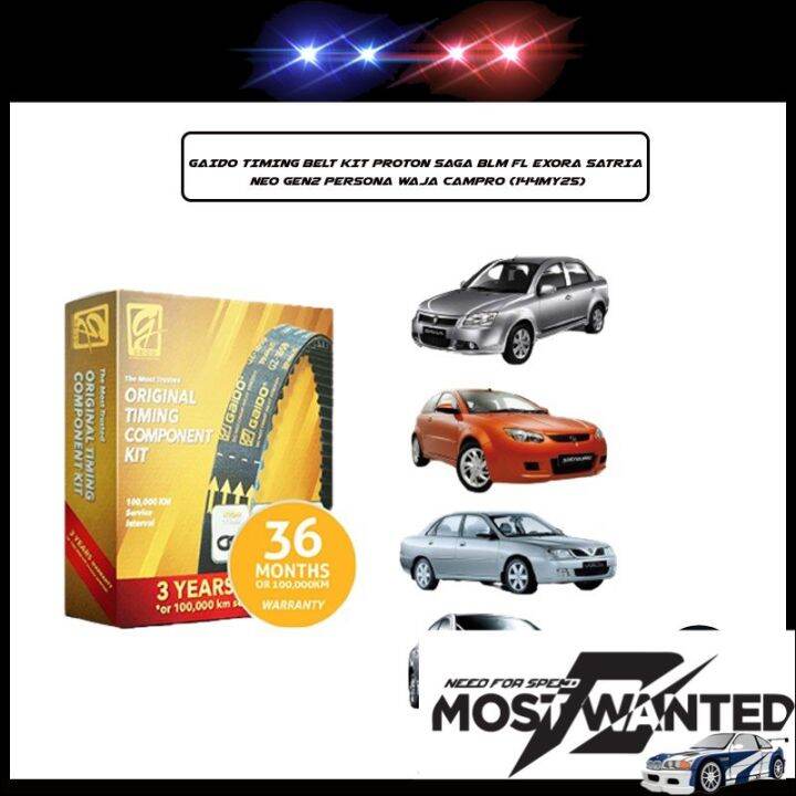 GAIDO TIMING BELT KIT PROTON SAGA BLM FL EXORA SATRIA NEO GEN2 PERSONA ...