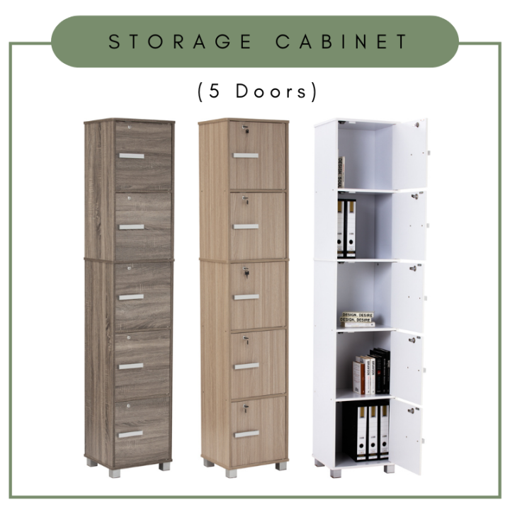 [MERDEKA 2023] Alora Furniture - NAOMI 5 Door Storage Cabinet with Lock ...