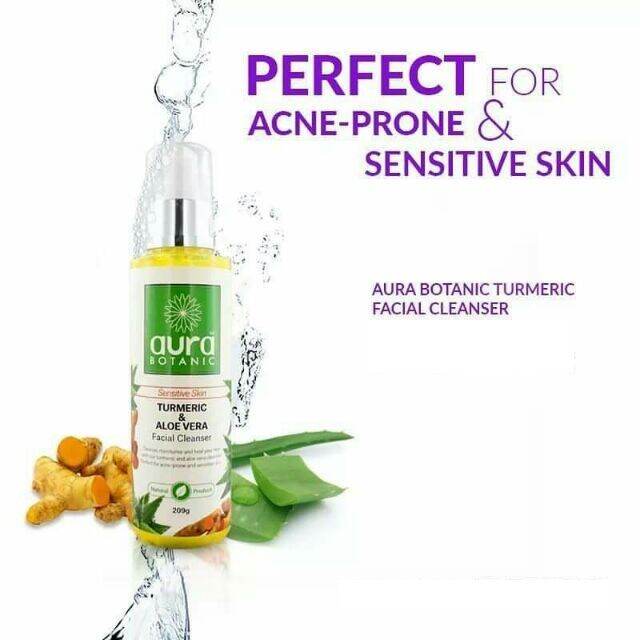 Aura Botanic Turmeric And Aloe Vera Facial Cleanser Skin Healing Properties Lazada
