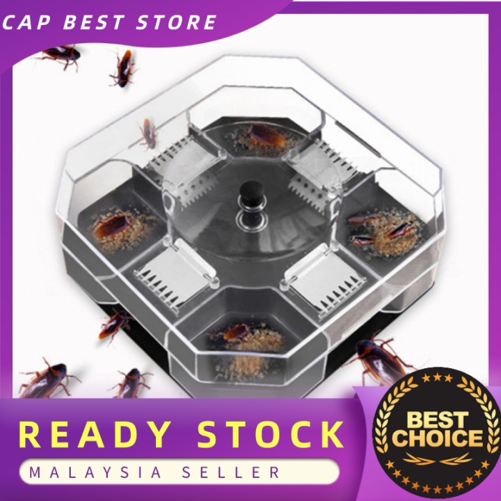 Ready Stock Reusable Cockroach Trap Box Non-Toxic Insert Killer Catcher ...