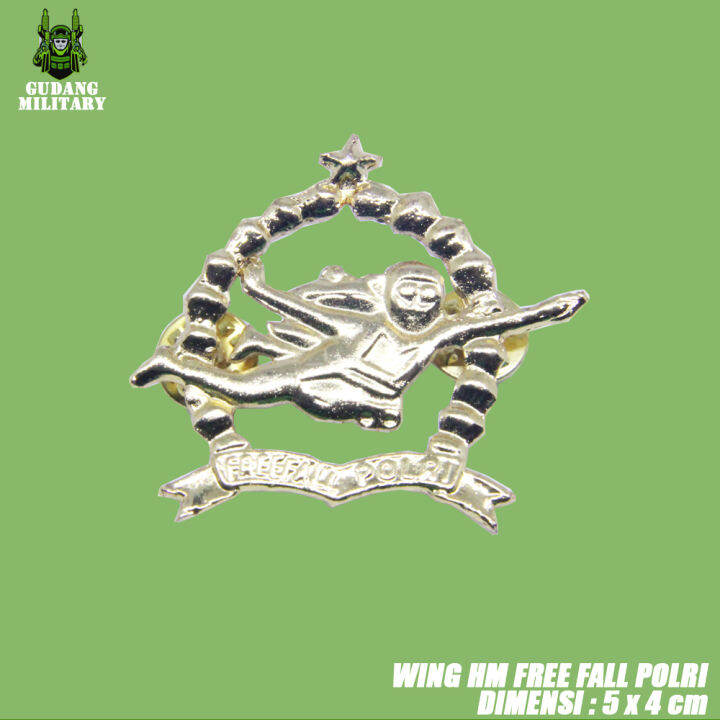 Aksesoris Brevet Perwira Keren - Wing HM Free Fall Polri Atau TNI ...