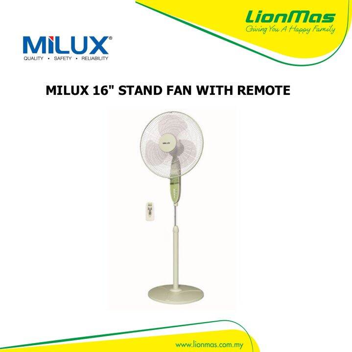 MILUX 16" STAND FAN WITH REMOTE MIL-MSF-1628R | Lazada
