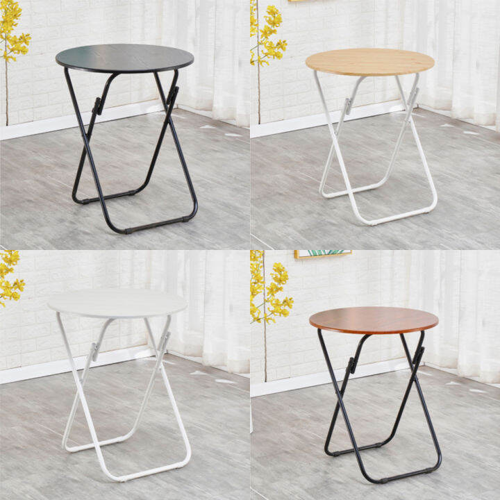 Meja Lipat Bulat Kayu Minimalis Ukuran 60x60cm / Meja Makan Bulat Lipat ...