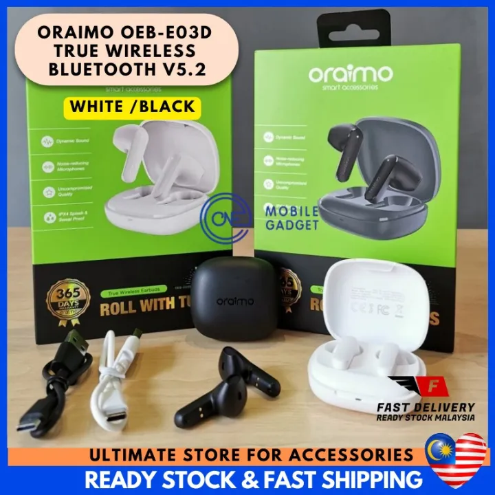 Oraimo OEB-E03D IPX4 Noise Reduce True Wireless Bluetooth V5.2 Earbuds ...