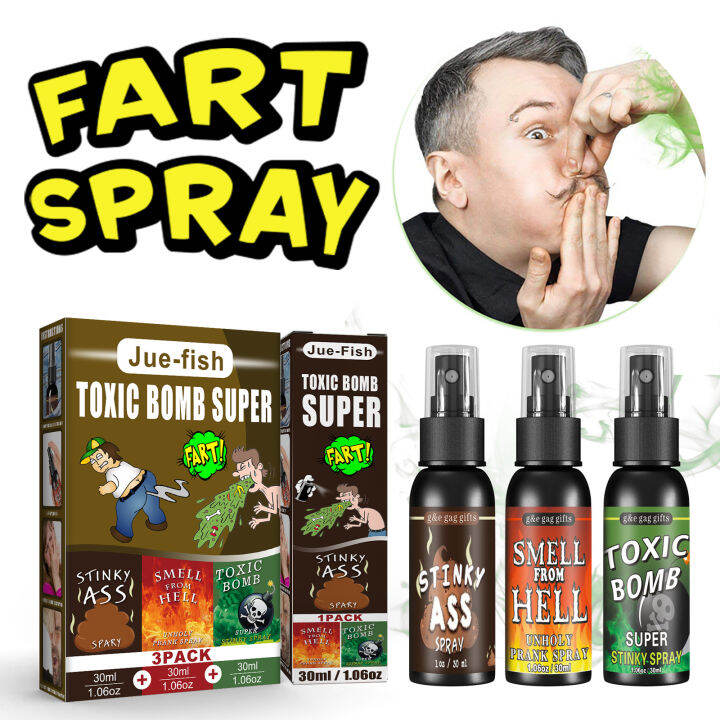 Jue-Fish Stinky Fart Spray Fool's Day Whole Liquid Toy Spoof Stinky ...