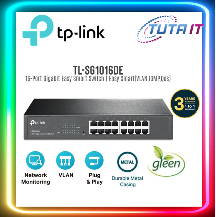 TP-Link TL-SG1016DE 16-Port Gigabit Easy Smart Switch | Lazada
