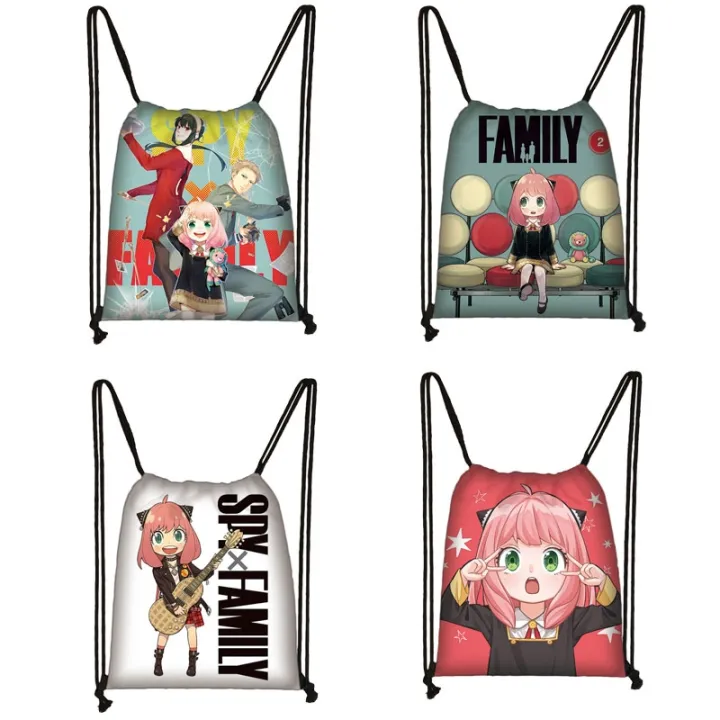Spy X Family Drawstring Bag Loid Forger Anya Yor Forger Casual School ...