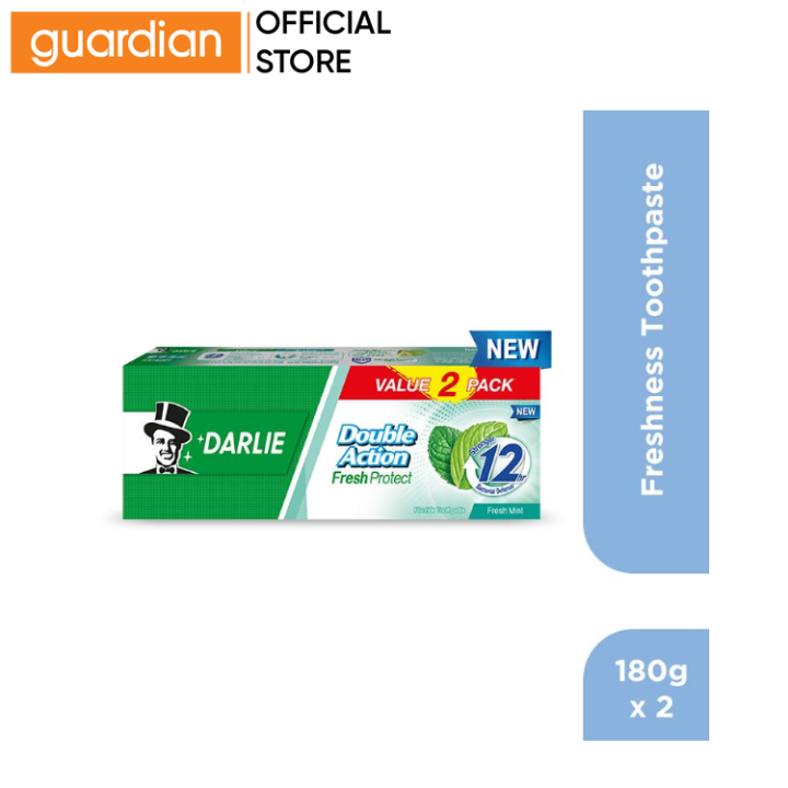 Darlie Double Action Fresh Protect Toothpaste 180g Pack Of 2 | Lazada