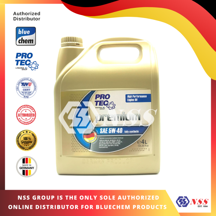 Bluechem Pro-Tec 5W-40 Engine Oil Fully Synthetic (4L) | Lazada