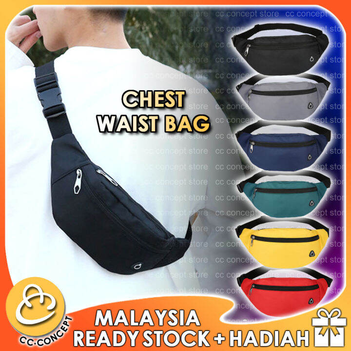 CC CONCEPT Sport Waist Bag Chest Bag Pouch Sling Bag Cross-body Bag Men ...