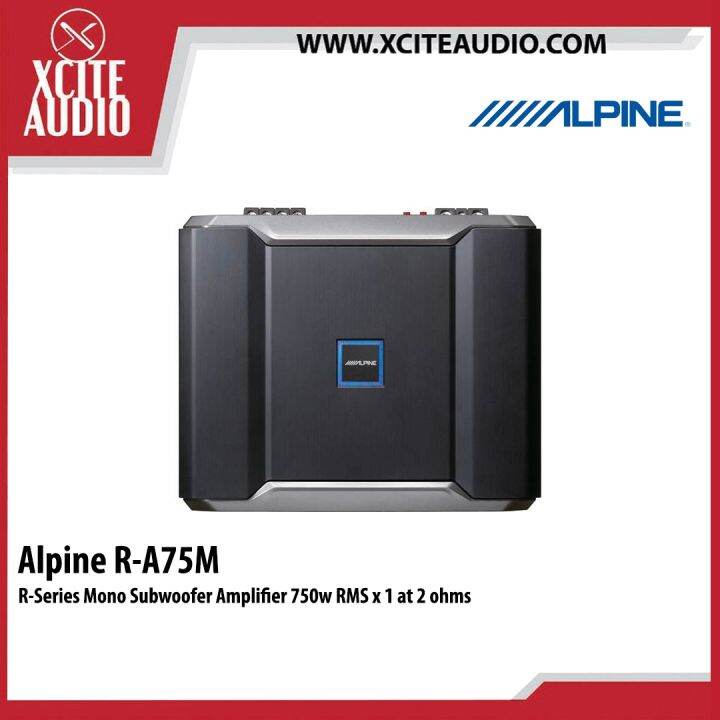 Alpine R-A75M R-Series mono subwoofer amplifier 750 watts RMS x 1 at 2 ...