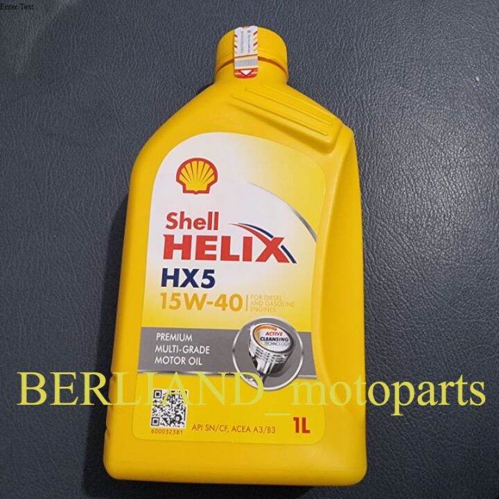 Oli Mesin Shell Helix HX5 SAE 15W-40 1 Liter 1L Bensin Diesel | Lazada ...