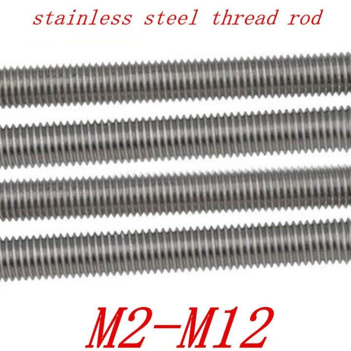 Tone Silver Fasteners rod threaded Fully Steel Stainless 304 M2/2.5/3/4 ...