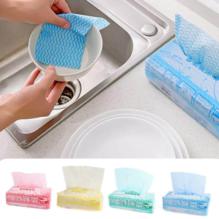80Pcs/pack Washing Dish Towel Environmental Disposable Magic Kitchen ...