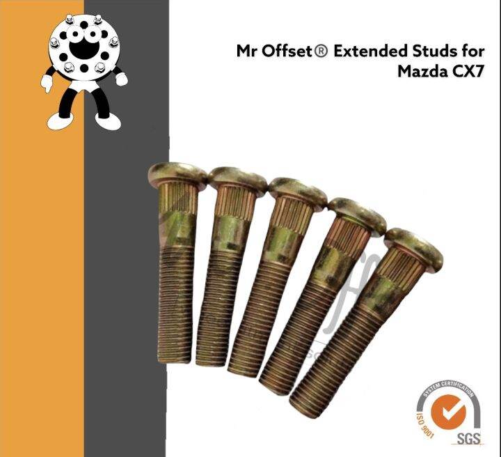 Mr Offset® Hi Tensile Extended Studs for Mazda CX7 (pack of 5pcs ...
