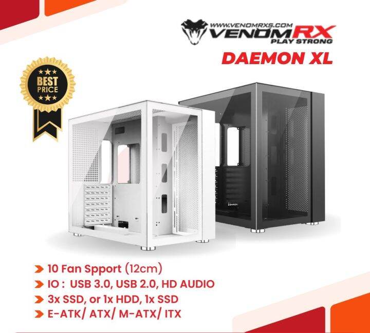 Casing VENOM RX CASE DAEMON XLE-ATX ATX MATX ITX USB 3.0 USB 2.0 HD ...