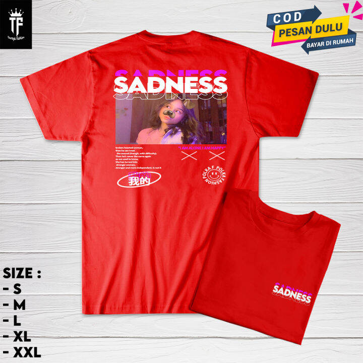 Sehari jadi Kaos Couple Bucin Custom Sadness - Kaos Limited ...