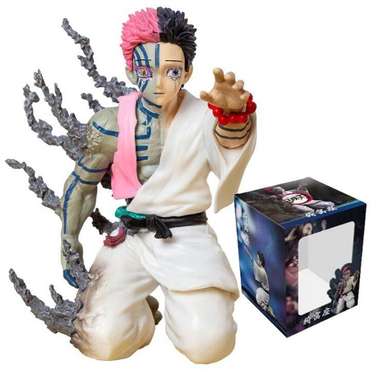 17cm Demon Slayer Akaza Anime Action Figures Juuni Kitsuki Akaza Komaji ...