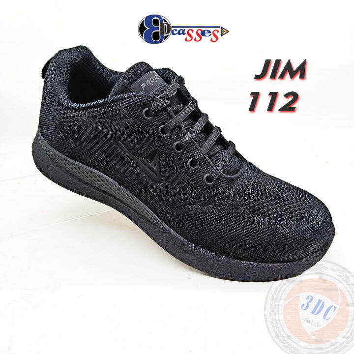 Pro ATT JIM 112 - Sepatu Sekolah Hitam Putih Knitting/ Sneaker ...