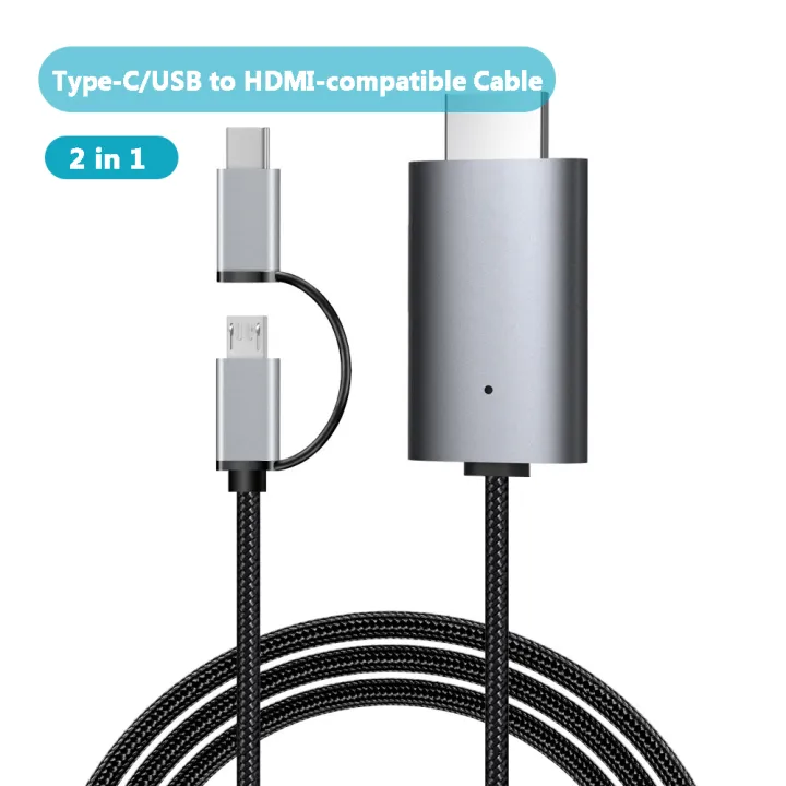 Kebidu 2 in 1 type-cUSB to HDMI-compatible Cable Bluetooth Conversion ...