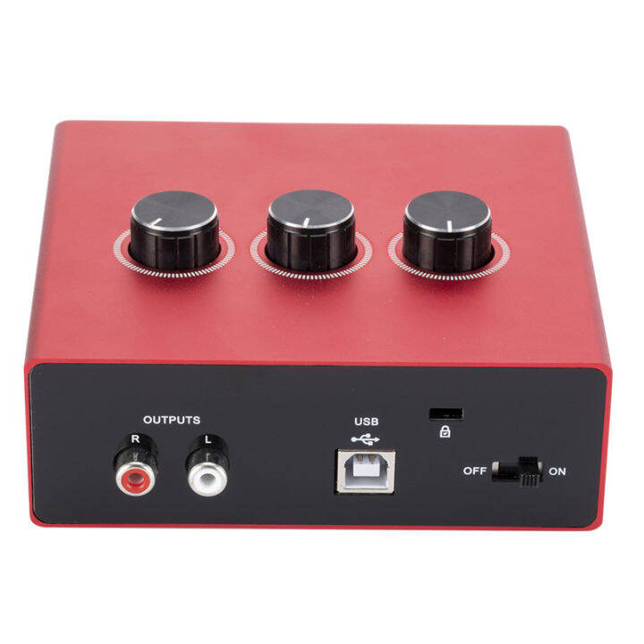 1pc USB Audio Interface Amplifier 2 in2 out 48 kHz 16BIT Converter For ...