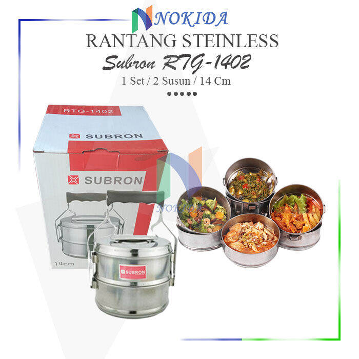 Nokida Rantang Tempat Makan Stainless Steel Subron 2 Susun / Lunch Box ...