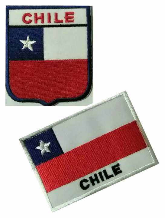 อาร์ม ตัวรีดติดเสื้อ อาร์มปัก Patch ตกแต่งเสื้อผ้า หมวก กระเป๋า #ธงชาติชิลี #ประเทศชิลี #CHILE ...