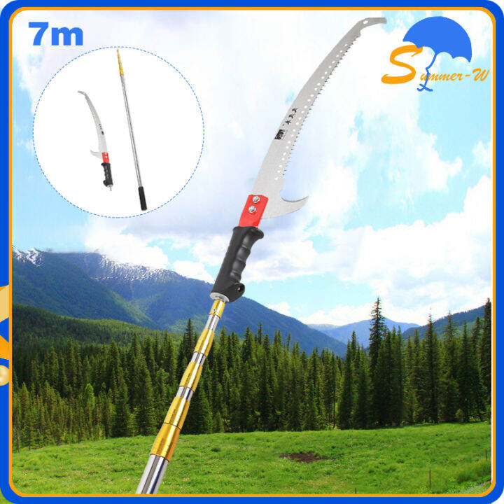 7m Tree Pruner Galah Teleskopik Gergaji Pemangkasan Cabang Tinggi Pemangkasan Gergaji ...