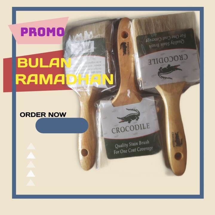 KUAS CAT TEMBOK MEREK CROCODILE BERBAGAI UKURAN.. BERKUALITAS , BULUH ...