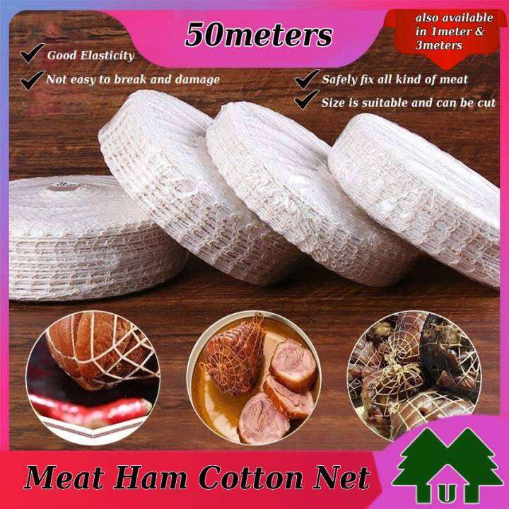 50M Cotton Meat Net Ham Sausage Net Butcher's String Sausage Casing Net ...