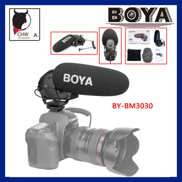 BOYA BY-BM3030 Boya 3030 On-Camera Shotgun Video Microphone BYBM3030 ...