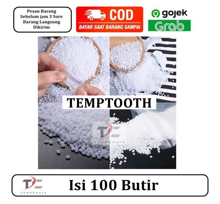 HARGA PABRIK - Temptooth Penambal Gigi Isi 100 Butir Gigi Patah / Bahan ...
