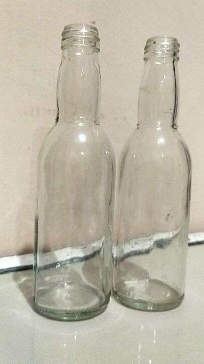 botol kaca tanpa merk isi 275ml tutup drat 28mm warna putih botol kaca ...