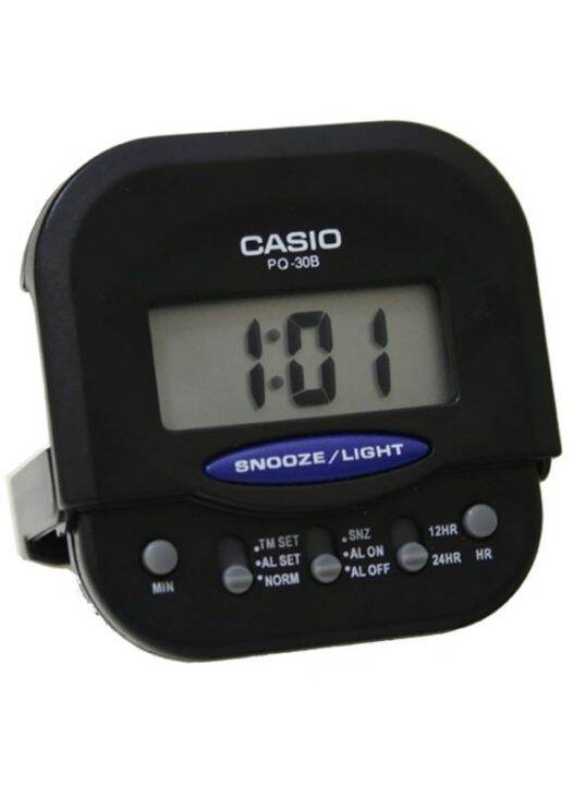 Casio PQ-30B-1D Black Tone Digital Table Clock | Lazada Singapore