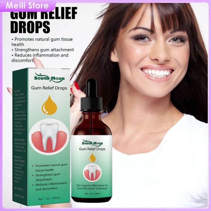 Meili South Moon Gum Regrowth Drops, 30ml Gum Regrowth Treatment Drops, Rejuvenate Your Gums ...